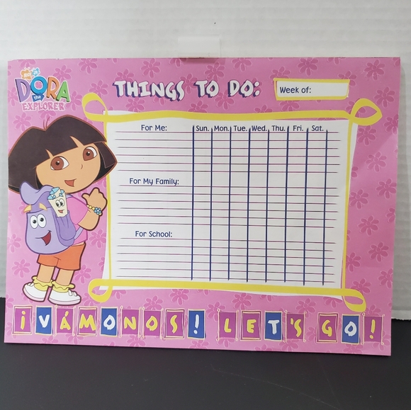 Nick Jr | Other | Dora The Explorer Kids To Do List Planner 52 Week ...